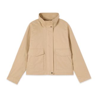 Oltre Gemischte Baumwoll-Canvas-Jacke - - Jackets - Damen - Beige - XL