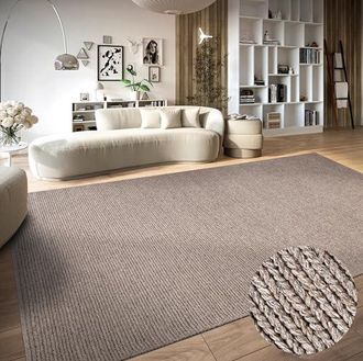 Villeroy & Boch Wollteppich Francois - Natur Wohnzimmerteppich - Handgewebt & Natürlich - Boho Teppich Wolle für Wohnzimmer, Schlafzimmer, Esszimmer, Flur, Küche - Li