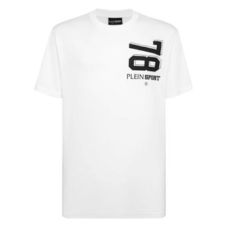 Plein Sport Homme, Tops, Blanc, Taille: L T-Shirt Col Rond MC