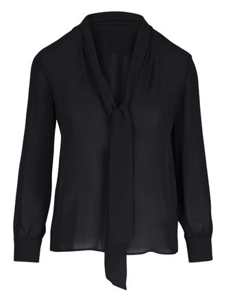 Nili Lotan blouse &agrave; col nou&eacute; - Noir