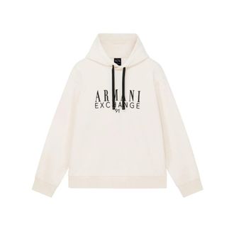 A|X Armani Exchange Baumwoll French Terry Hoodie - - Sweatshirts & Hoodies - Herren - Wei&szlig; - M