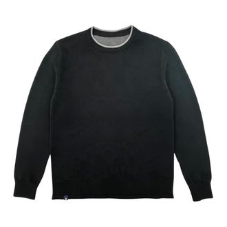 Yes-Zee Pull en maille &agrave; col rond - Homme - Pulls - Noir - Taille: 2XL