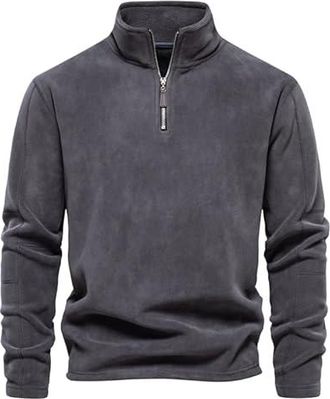 Generic Manteau polaire pour homme automne et hiver cachemire plus pull rembourré en velours, 6, XXL