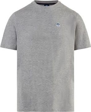 North Sails North Sails Hommes T-shirt en Jersey de Coton &agrave; Manches Courtes - Coupe R&eacute;guli&egrave;re, Nuances de gris, Medium