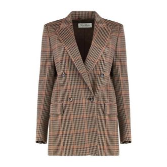 Max Mara Hahnentritt-Blazer mit doppelter Knopfleiste - - Jackets - Damen - Mehrfarbig - M
