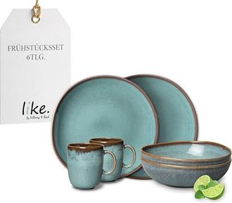 like. by Villeroy & Boch Lave Glace Fr&uuml;hst&uuml;cksset 6tlg