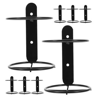 BESPORTBLE Tofficu 8 St&uuml;ck Teiliges Wand weinregal aus Schwarzem Einzelner Flaschenhalter Eleganter Weinflaschen Organizer f&uuml;r K&uuml;che Wohnzimmer Platzsparendes De