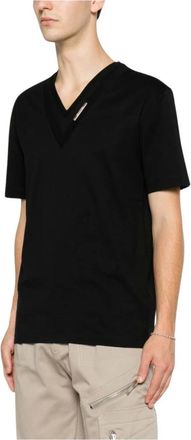 Les Hommes Homme, Tops, Noir, Taille: 2XL Logo Plaque T-Shirt