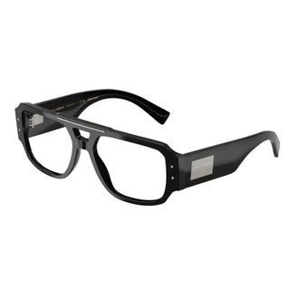 Dolce & Gabbana unisex, Accessoires, Noir, Taille: 57 MM Lunettes de Soleil Noires Brillantes avec Verres Photochromiques