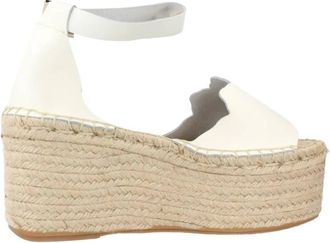 Clara Duran Femme, Chaussures, Blanc, Taille: 39 EU Sandales Compensées Plateforme