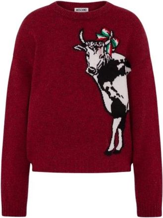 Moschino Femme, Pulls, Rouge, Taille: 44 FR Pull en laine Shetland Archive