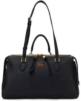 Dolce & Gabbana Womens Leather Tote Bag Black Pvc