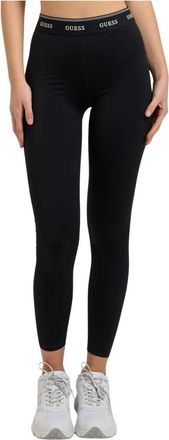 Guess Femme, Pantalons, Noir, Taille: 44 FR Alba Logo-Waistband Leggings