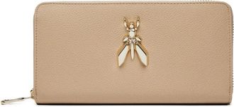 Patrizia Pepe Femme, Accessoires, Beige, Taille: ONE Size Portefeuille en cuir avec fermeture &eacute;clair