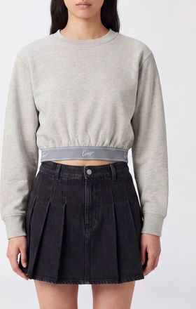 Kenzo Sweatshirt court en coton avec col ras-du-cou