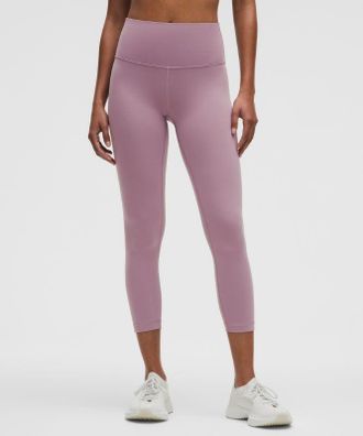 lululemon Wunder Train Crop Leggings mit hohem Bund f&uuml;r Frauen - 58 cm - Gr&ouml;&szlig;e 10 in Lavender Lux