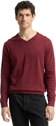 Tom Tailor Herren 1039811 Pullover, 39101-Bordeaux Melange, 3XL
