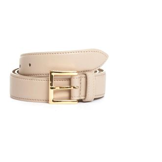 Orciani Elfenbeinfarbener G&uuml;rtel mit quadratischer Goldschnalle - - Accessories - Damen - Beige - 95 CM