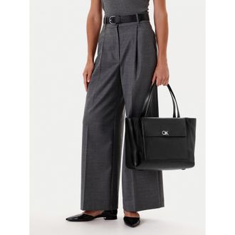 Calvin Klein Handtasche Calvin Klein Ck Re-Lock Medium Shopper LV04F3223G Schwarz