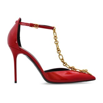 Balmain Femme, Chaussures, Rouge, Taille: 37 EU Sync Patent Leather Stilettos