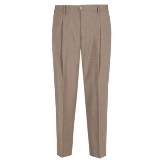 BRIGLIA 1949 Pant 1 Pinces Elastico Vita - - Trousers - Herren - Braun - M