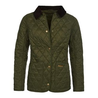Barbour Gr&uuml;ne Steppjacke mit Samtkragen - - Jackets - Damen - Gr&uuml;n - L