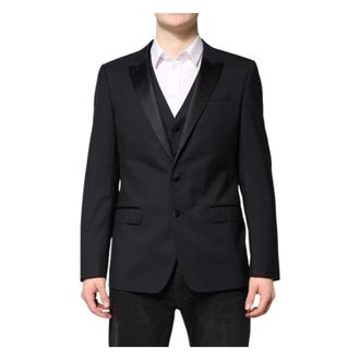 Dolce & Gabbana Dunkelblaues Martini Wollanzug - - Suits - Herren - Blau - L