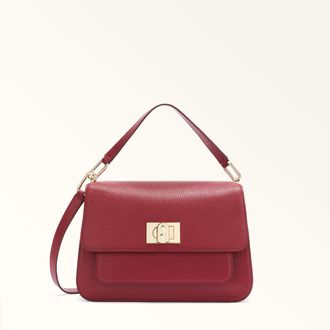 Furla Ella Henkeltasche M Ciliegia D Rot Genarbtes Kalbsleder Damen