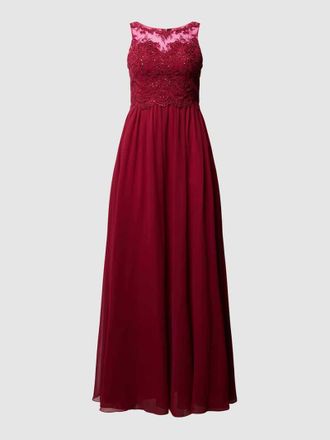Laona Abendkleid mit floralem Spitzenbesatz