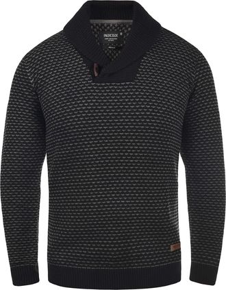Indicode Copent Herren Strickpullover Grobstrick Pullover, Größe:XXL, Farbe:Black (999)