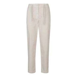 Eleventy Femme, Pantalons, Beige, Taille: 36 FR Slim-fit Pantalons