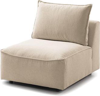 Studio Copenhagen home24 Modulsessel Beige/Beige Webstoff Saia 80 x 82 x 99cm ohne Armlehnen Modern