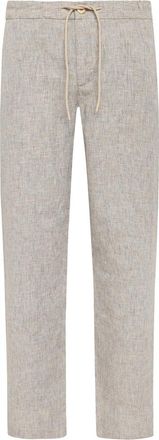 Alberto Sommerliche Joggpants mit Kordelzug aus einem Leinenmix in