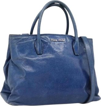 Miu Miu Sac &agrave; main Pre-owned - Femme - Pre-owned - Bleu - Taille: ONE Size