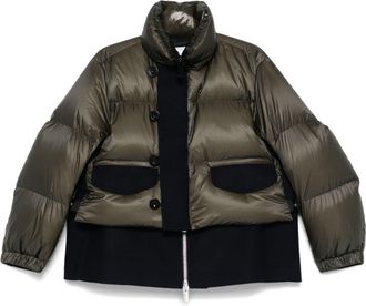 sacai Gefütterte Jacke im Layering-Look - Grün