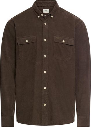 Camel Active Herren Langarmhemd mit aufgesetzten Taschen Dunkelbraun, Menswear-XXL