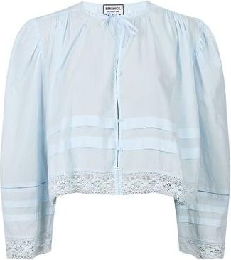 BERENICE Chemise cropped &agrave; manches longues en coton