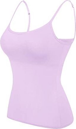 Generic Débardeur pour femme - Couleur pure - Camisole tube avec rembourrage de poitrine - Vêtement intérieur dété - Anti-léger - Pour fête, yoga, gym, sport 