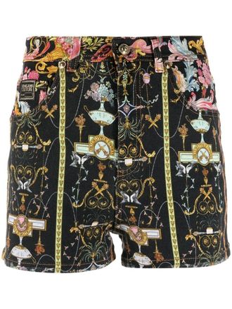 Versace Jeans Couture short &agrave; imprim&eacute; baroque - Noir