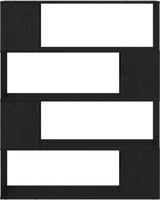 Generic Offene B&uuml;cherregale, Freistehend, Platzsparendes Aufbewahrungsregal aus Holzwerkstoff f&uuml;r B&uuml;cher, Dekoration und Medien (Schwarze Eiche)