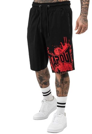 Tapout Herren Shorts Normale Passform BLASHED, Black/Red, 3XL, 940021