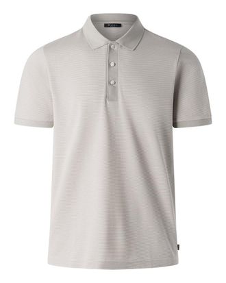Maerz Feinstrick-Poloshirt aus merzerisierter Baumwolle mit Streifenmuster in