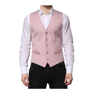 Dolce & Gabbana Rosa Wollformelle Kleidweste - - Suits - Herren - Rosa - S