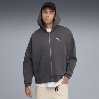 Puma Hoodie zipp&eacute; boxy Wardrobe Essentials Homme, Accessoires, Gris, XL