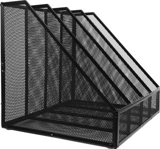 Artibetter Metall Dateiablage Fächer Schreibtisch Organizer Dokumentenablage Bürobedarf Stauraum für Zuhause und Büro mit Robustem Mesh Design zur Effizienten Pa