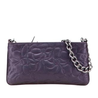 Chanel Pre-owned Vintage Lammleder Schultertasche - - Pre-owned - Damen - Lila - ONE SIZE