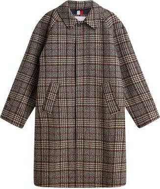 Tommy Hilfiger Manteau mi-long &agrave; carreaux en laine