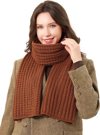 DonDon Schal Damen Winter Winterschal Strickschal - Hellbraun