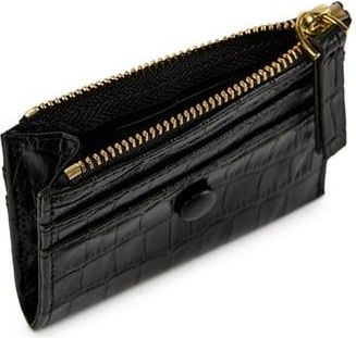 Saison 1865 Kartenetui aus Leder - Schwarz