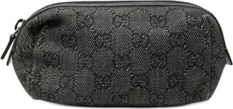 Gucci Sac bandouli&egrave;re en jean Pre-owned - Femme - Pre-owned - Gris - Taille: ONE Size